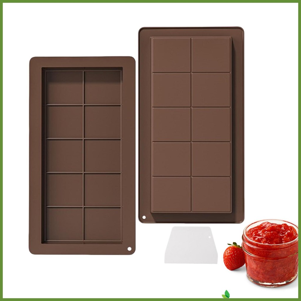 Snap Chocolate Bar Mold 2X Deep Silicone Candy Bar Molds 10 Cavities ...