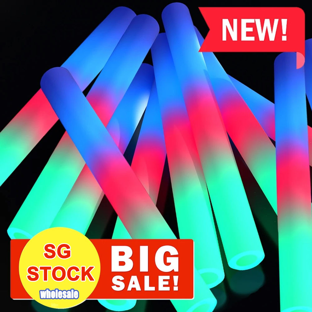 5PCS Foam Glow Stick Built-in Battery Led Light Strip Stick For Room ...