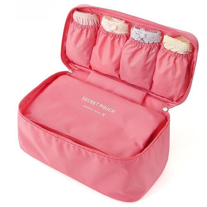 Travel Organizer Cosmetic Bag Storage Case Bra Underwear Pouch | Shopee ...