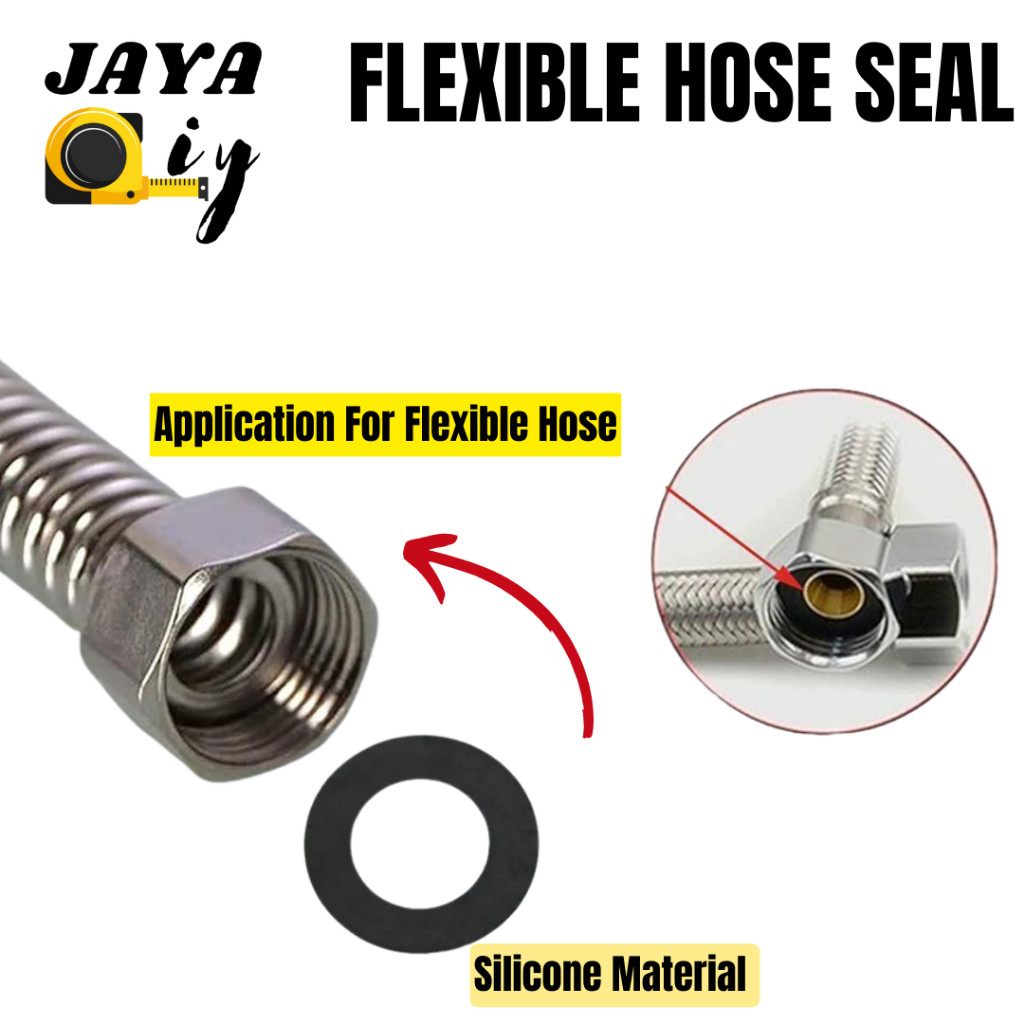 1/2 INCH FLEXIBLE HOSE SEAL WASHER GETAH PIPE THIN | THICK | TEBAL ...