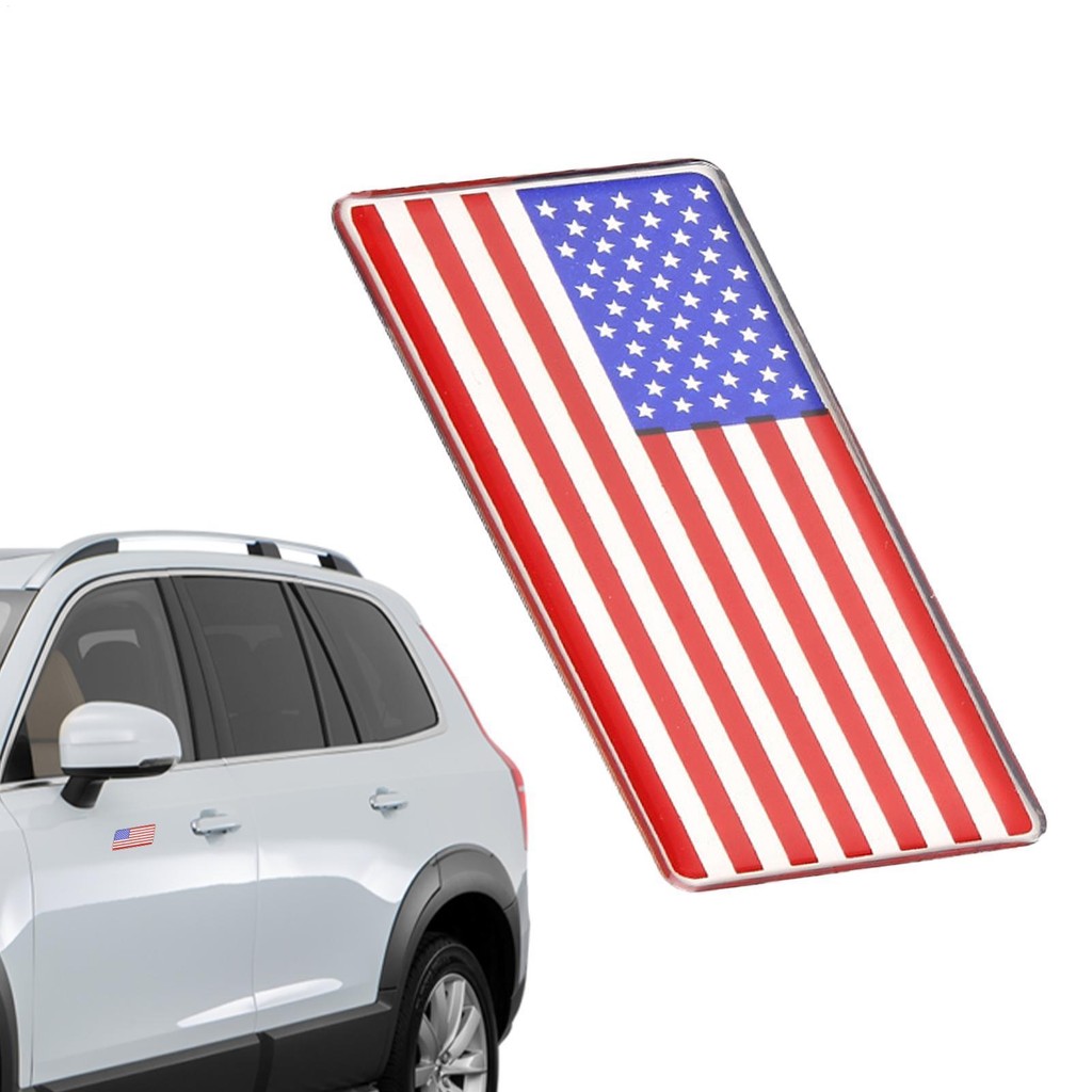 British Flag Car Sticker 3D US UK Decal for Vehicles UK US Flag Metal ...