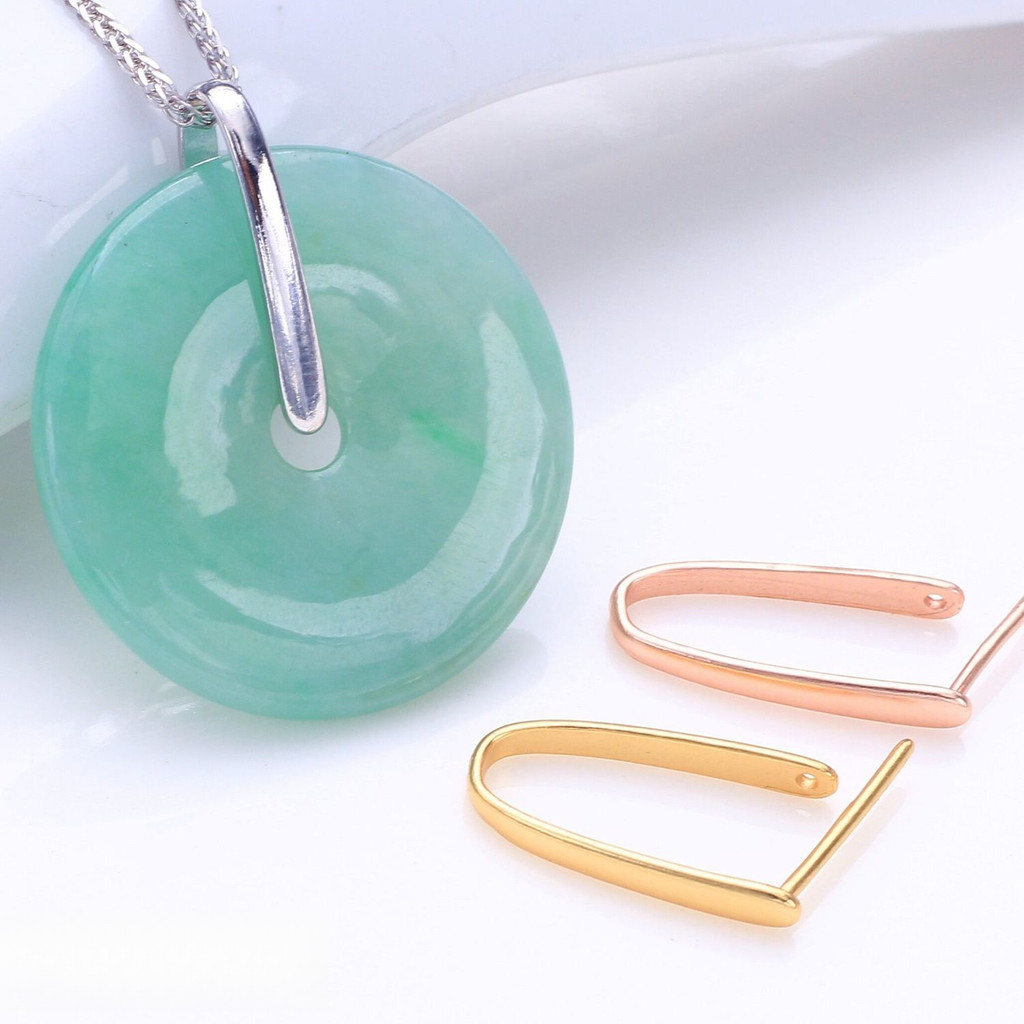 925 Sterling Silver Peace Buckle Special Necklace Wide Head DIY Simple ...