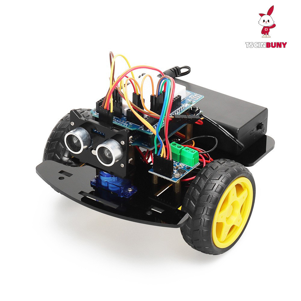 Compatible Arduino Smart Car Robot Kit Obstacle Avoidance Wireless ...