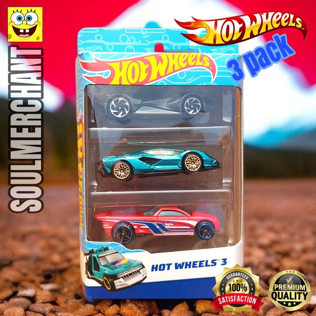 Hot Wheels Gift Pack 3 Pcs Lamborghini Sian Exotique Bedlam Diecast ...