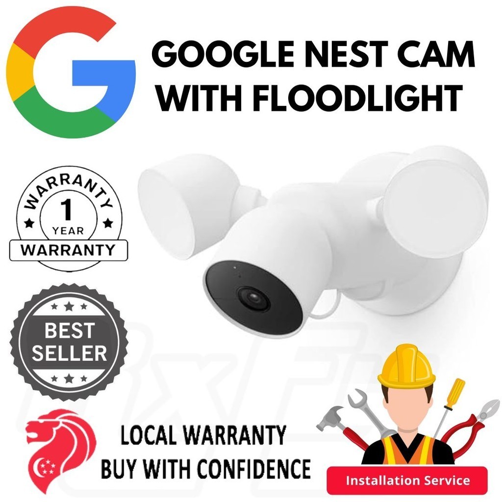 Google Nest Cam with Floodlight - Outdoor Camera - Floodlight Security ...
