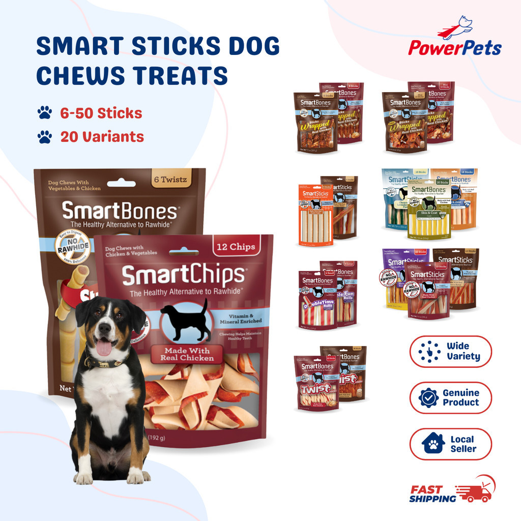 Smartbones Chewing Sticks Smart Twist Wrapped Double Time Rolls Dental ...
