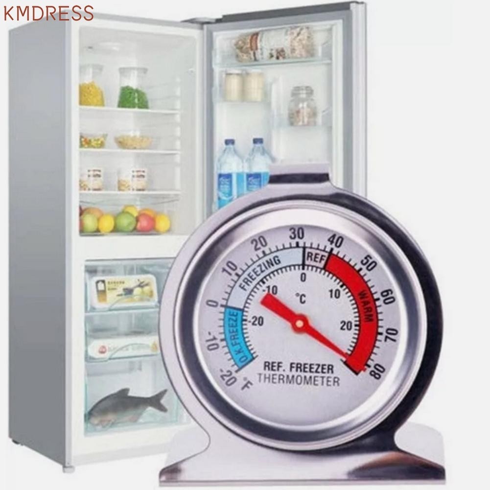 KMDRESS| Refrigerator Freezer Thermometer Fridge DIAL Type Stainless ...