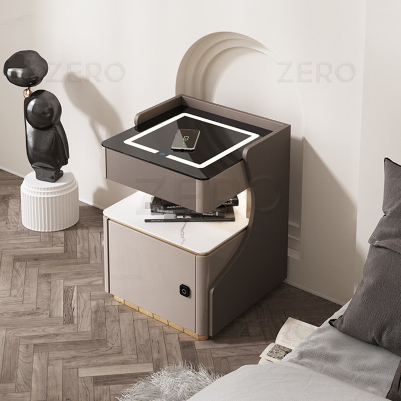 Bedside Table Safe Integrated Wireless Charging Fingerprint Lock ...