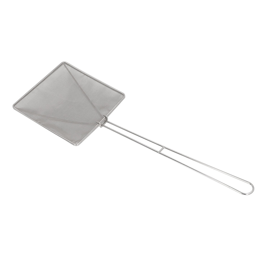 Oil Residue Shovel Strainer 304 Stainless Steel Square Fine Mesh Wok ...