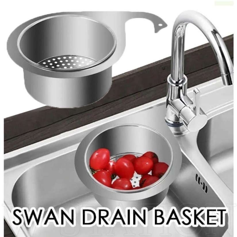 Stainless Steel Swan Strainer Basket - Multi-Functional, Large Capacity ...
