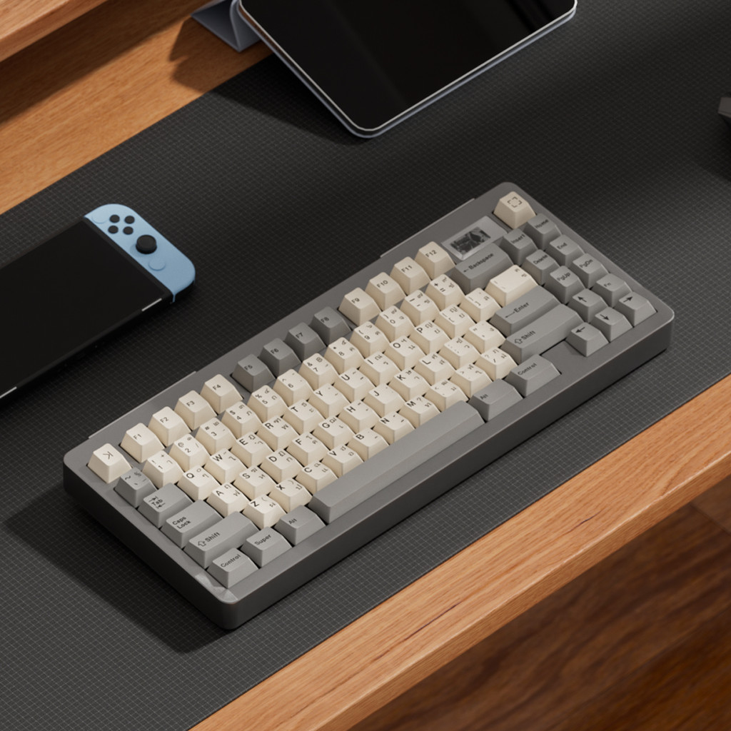 Minimalist Thai Language Keycaps Icon white Gray PBT cherry profiel ...