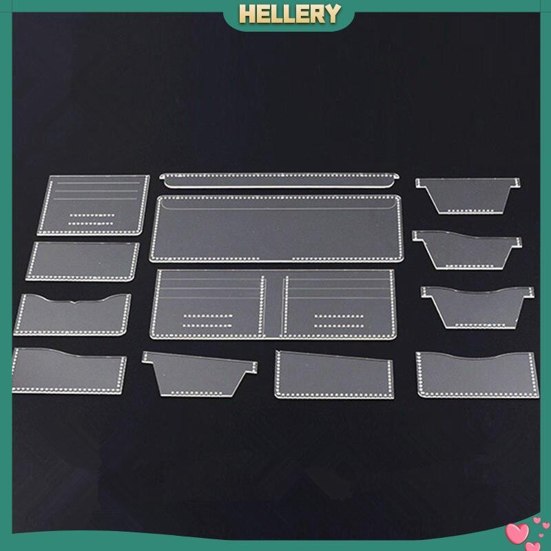 [HellerySG] 3Pcs/set Leather Craft Classic Wallet Acrylic Template ...