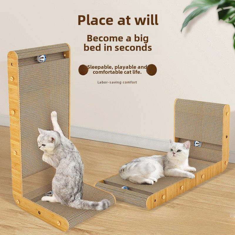 Cat Scratch Board L-Type Right angle corner standing board Cat ...
