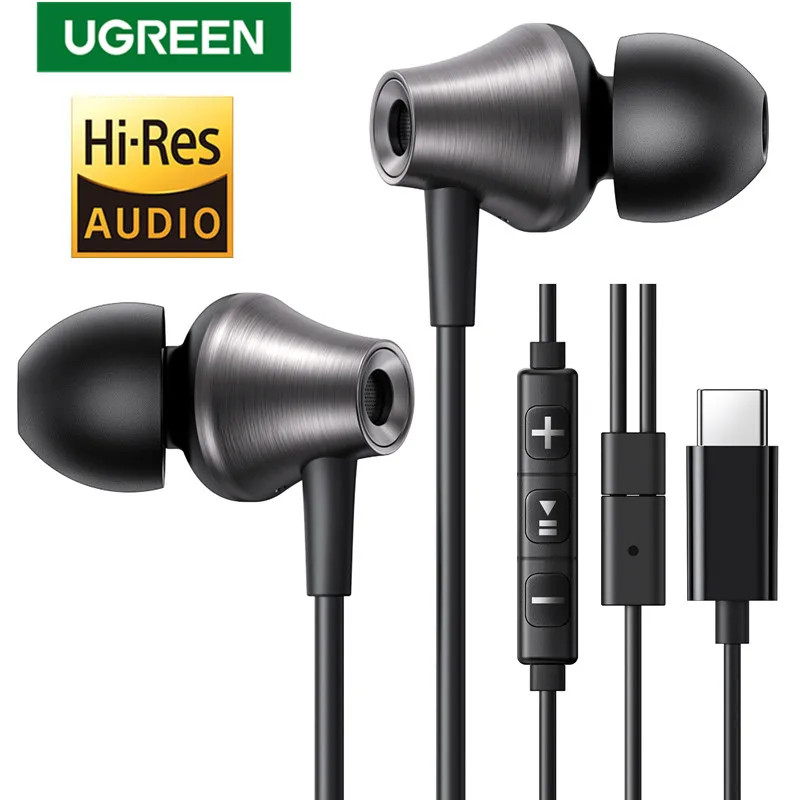 UGREEN Wired Earbuds With Microphone Type C Wired Earphones HiFi Stereo ...