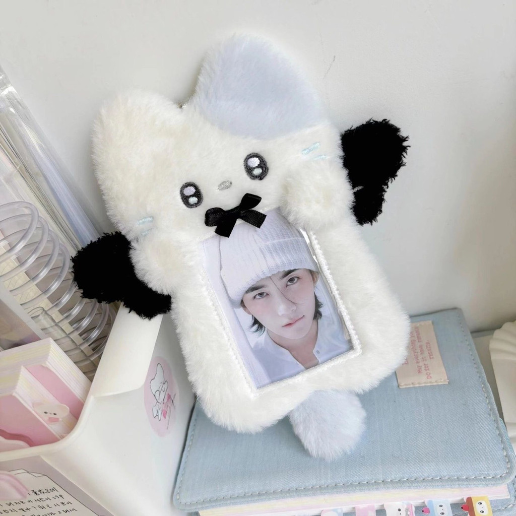 Plush Card Holder Fluffy Puppy Cat Cartoon Photocard Holder Bus Card ...