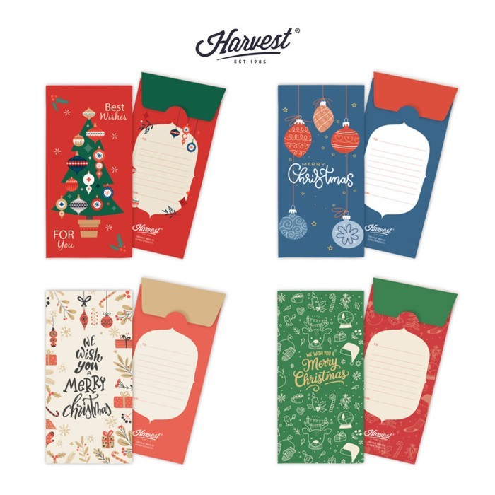 Harvest Christmas Envelopes / Angpao contains 6 - Twinkle Xmas | Shopee ...