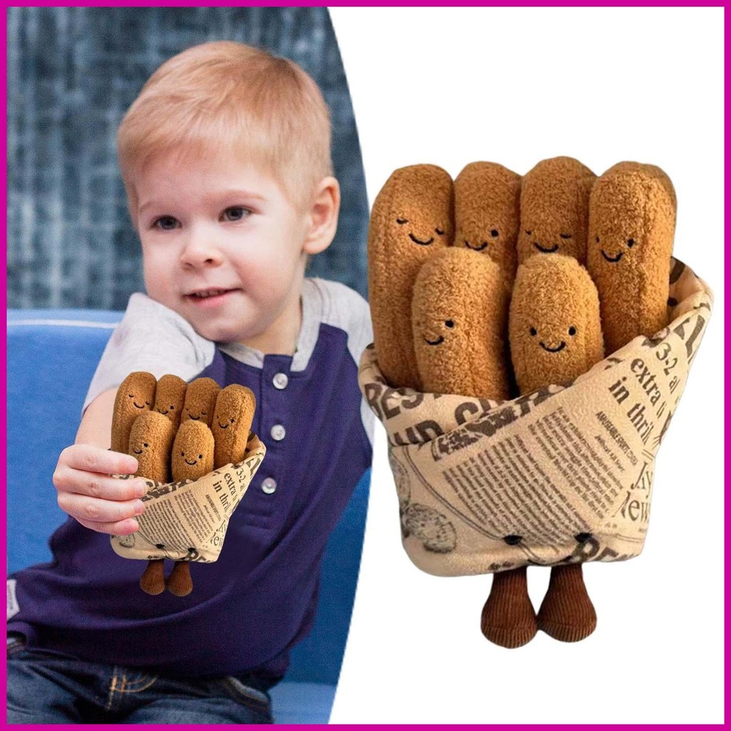 For Jellycat Food Stuffed Plush Room Decor French Fries Plushie Stuffed ...