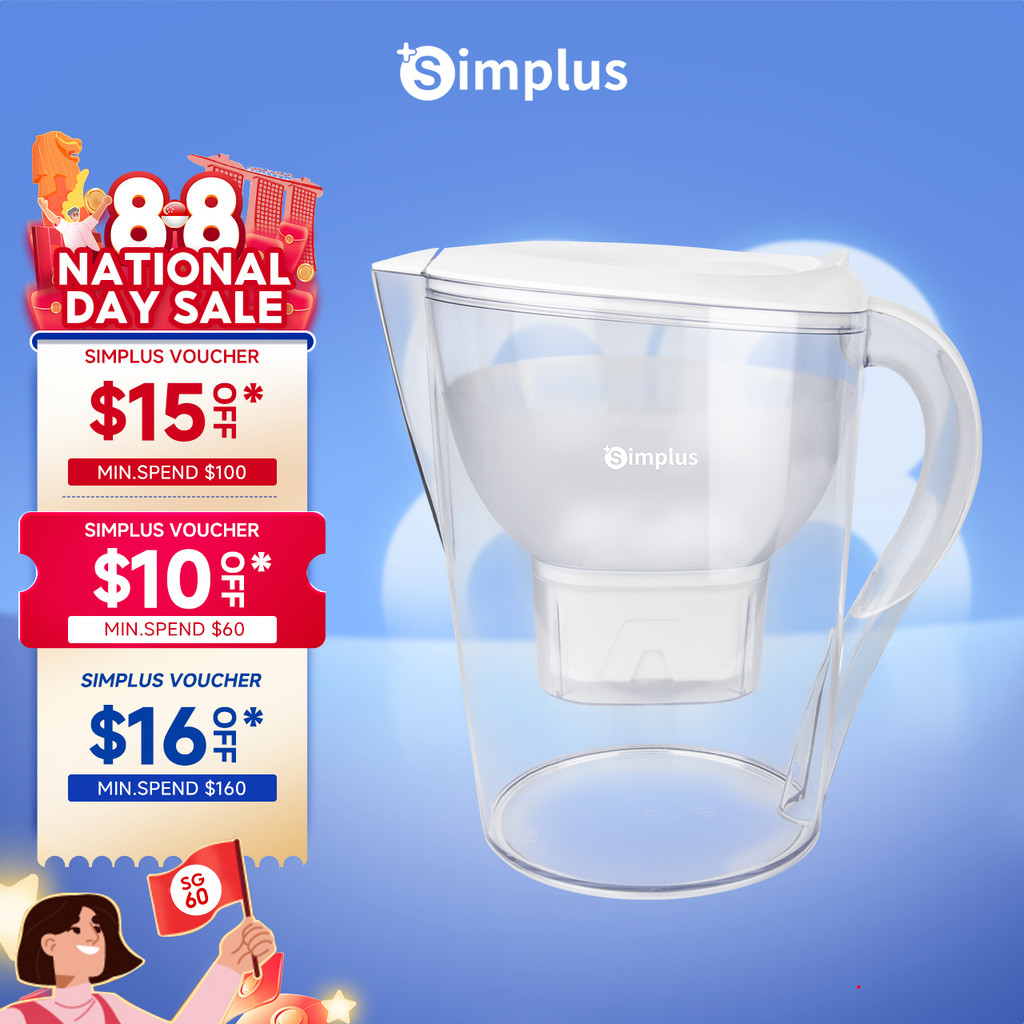 Simplus 3.5L Water Filter Kettle | 350mL/Min | 4-Layer Filter Stages | Picther Water Purifier ...