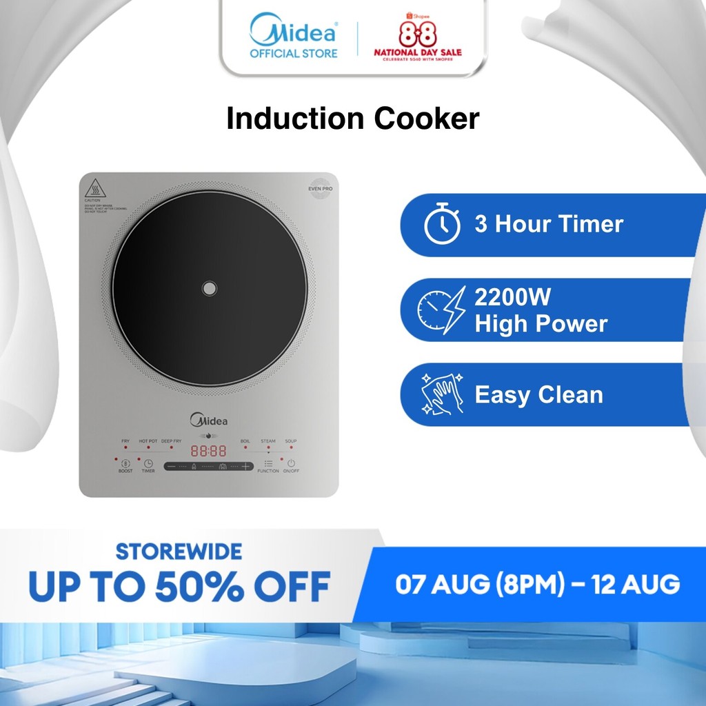 Midea MIC220TPAGHH 2200W Induction Cooker | Shopee Singapore