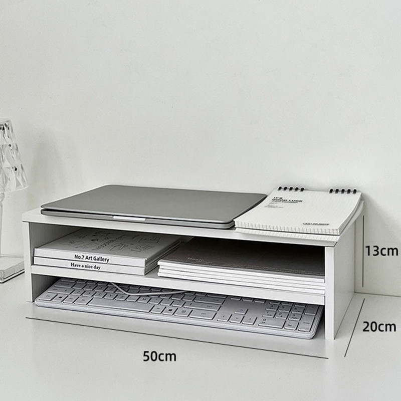 Desktop Computer Riser Monitor Elevated Shelf Office Desk Surface Panel ...