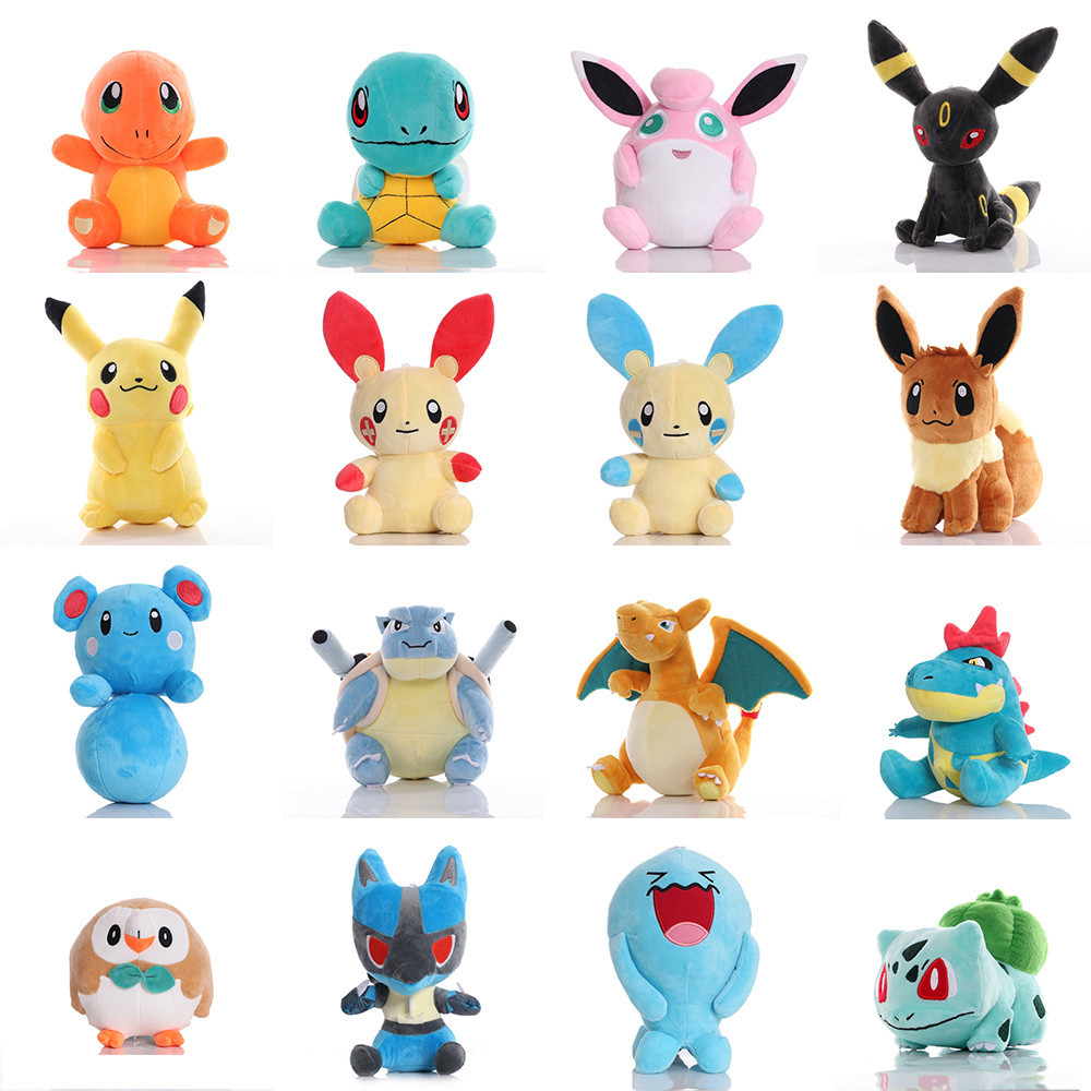 Pokemon Collection Plush Doll Pikachu Bulbasaur Squirtle Cartoon Anime ...