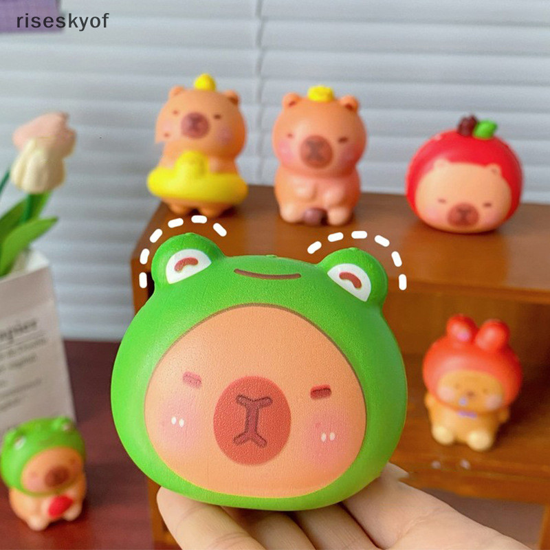 riseskyof Cute Cartoon Capybara Mochi Pinching Toy Squishy Toy Slow ...