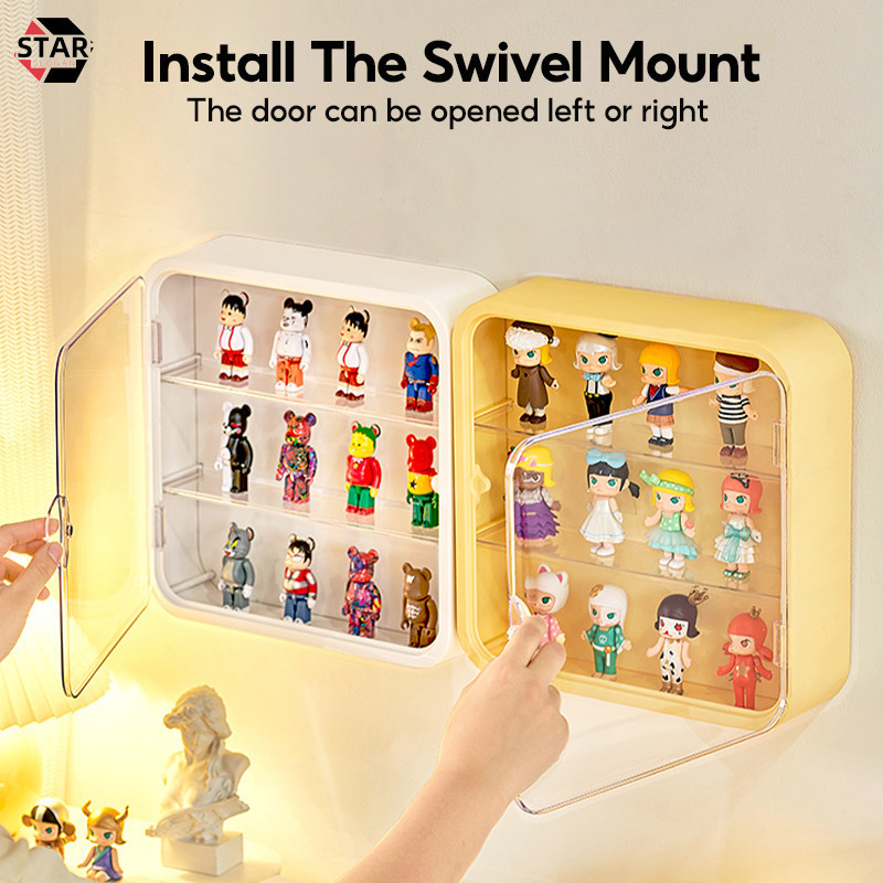 Wall Acrylic Popmart Display Box 3 Layers Blind Box Figurines Display ...