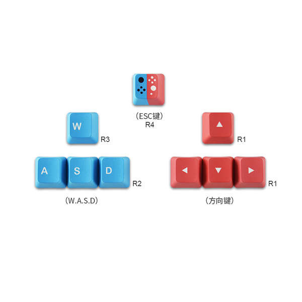 PBT thermal sublimation WASD key cap mechanical keyboard direction keys ...