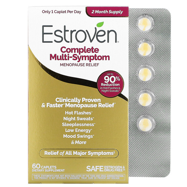 Estroven, Complete Multi-Symptom Menopause Relief, 60 Caplets | Shopee ...