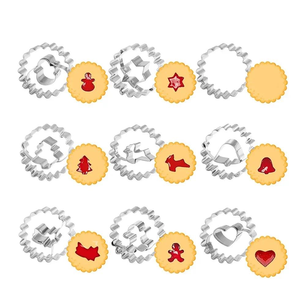 9Pcs/Set Christmas Cookie Cutter Set Xmas Tree Gingerbread Snowflake ...