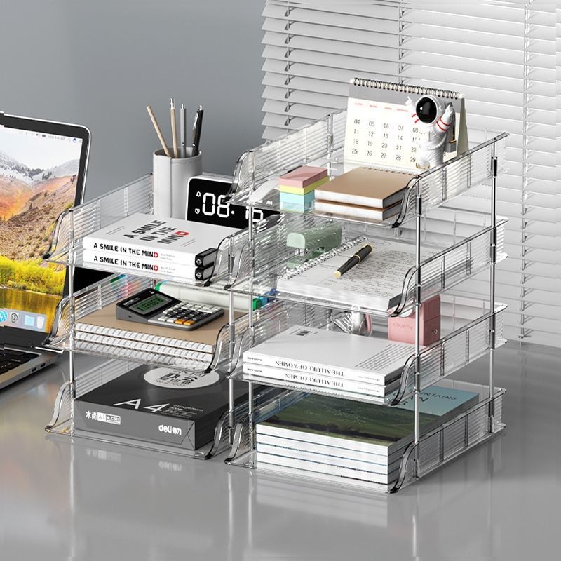 Desktop File Storage Rack Office Supplies Sorting Folder a4File Shelf ...