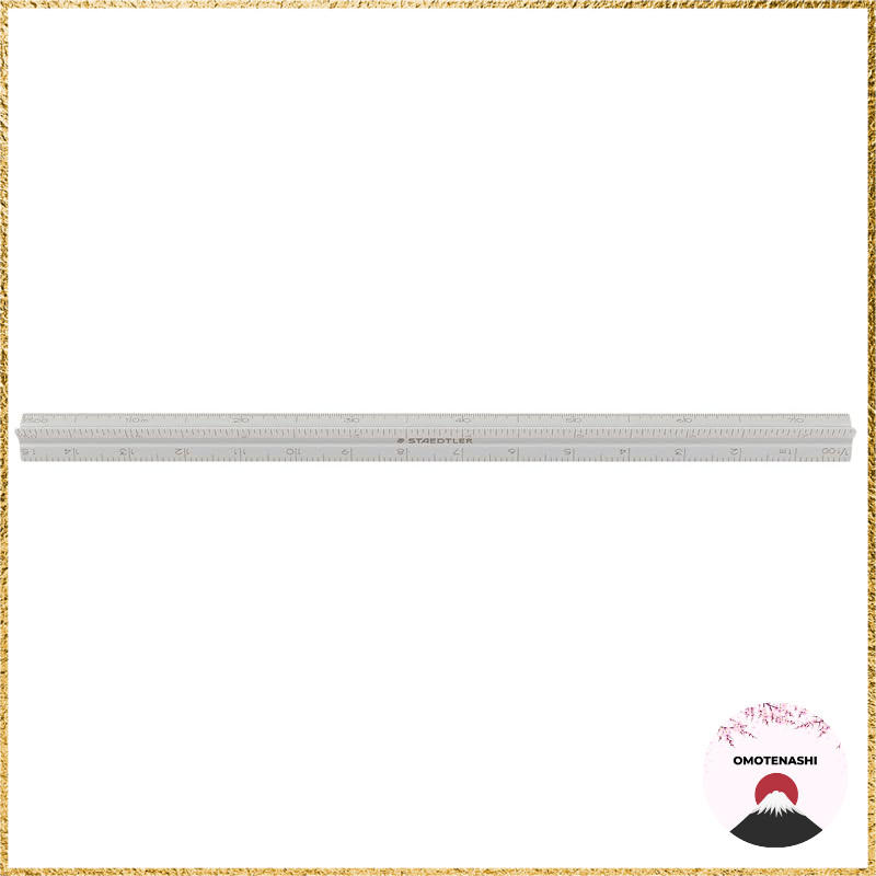STAEDTLER Triangular Scale Ruler Aluminum Zero-Start Silver and Black ...