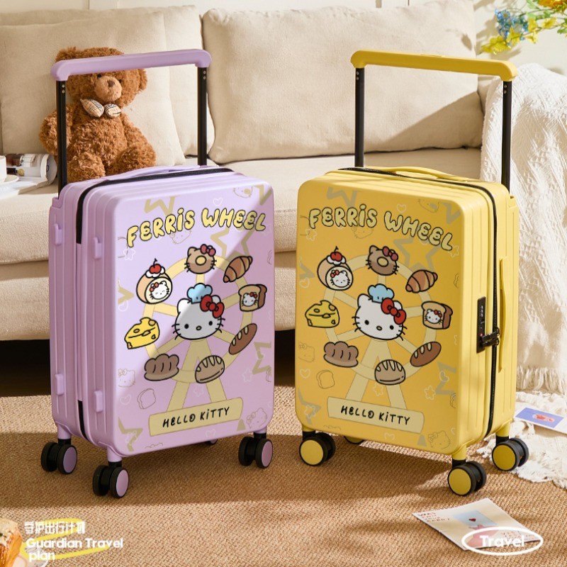 Hello Kitty Pink Hard Shell Suitcase 20in 24in 26in | TSA Lock Luggage ...