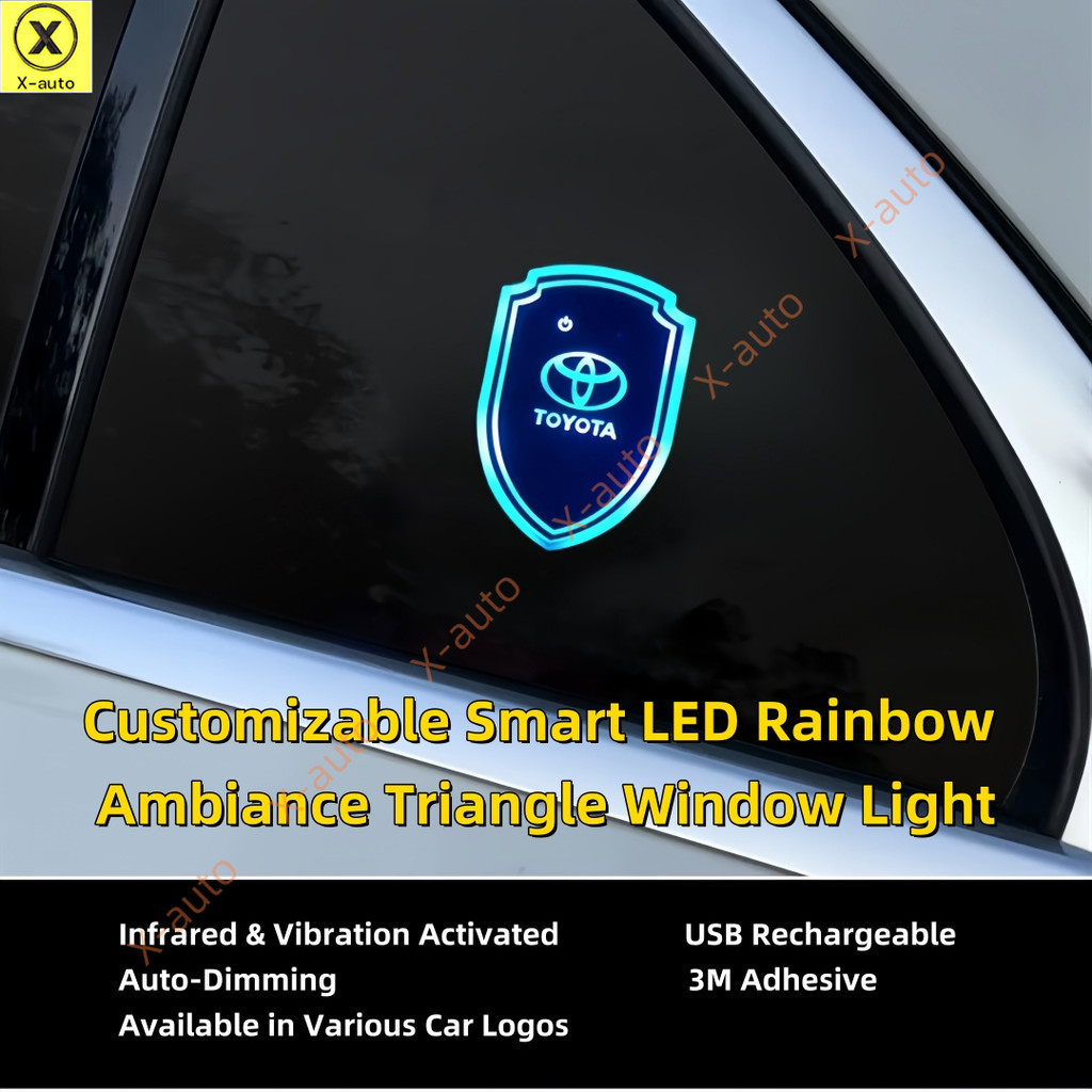 Smart LED Rainbow Ambiance Triangle Window Quarter Window Light ...