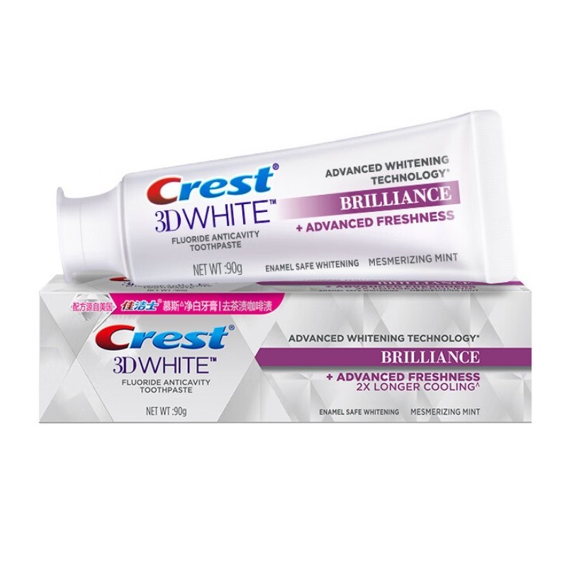 Original Crest 3D White Teeth Whitening Toothpaste Brilliance Advanced ...