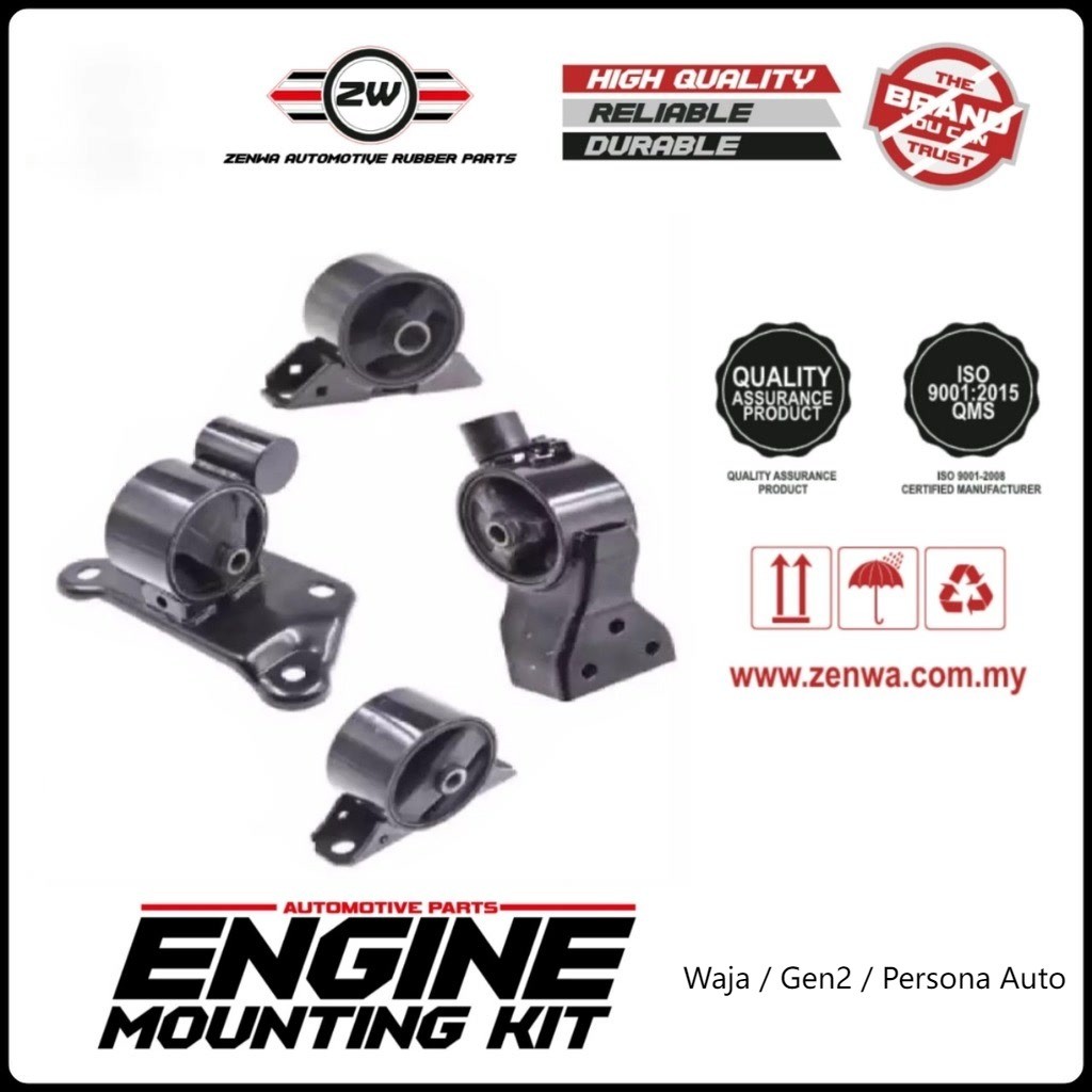 ZW / Zenwa - Waja / Gen2 / Persona Auto Engine Mounting Kit Set (1Year Warranty) | Shopee Singapore