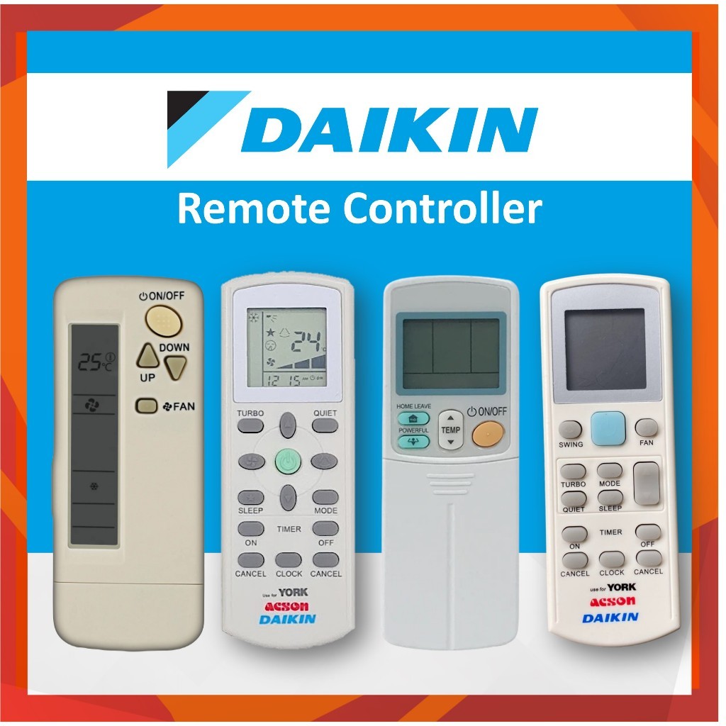 Daikin Aircond Remote Controller Alat Kawalan Jauh Penghawa Dingin ...