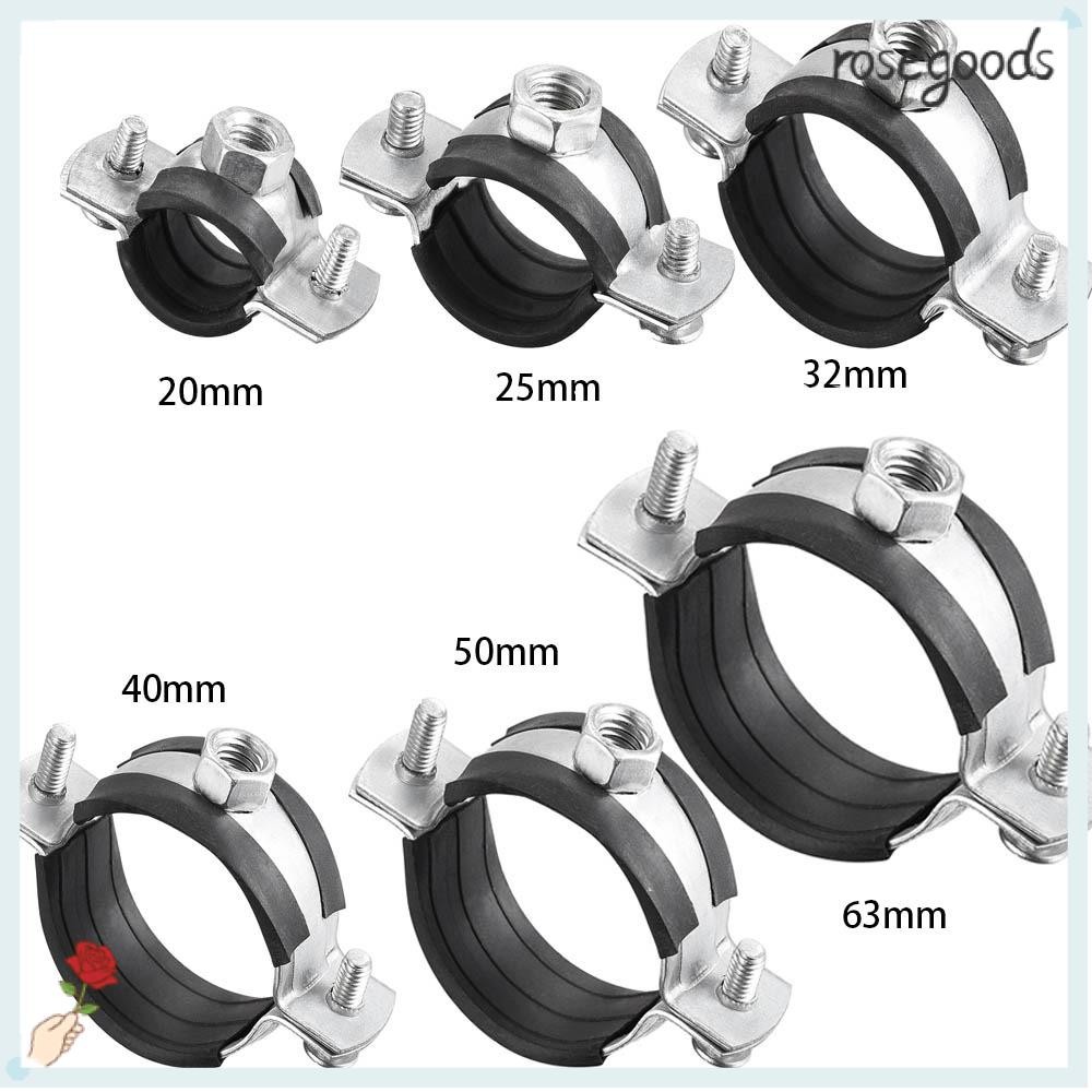 ROSEGOODS1 2pcs Adjustable Pipe Support Clamp, M8 Mounting Screws ...