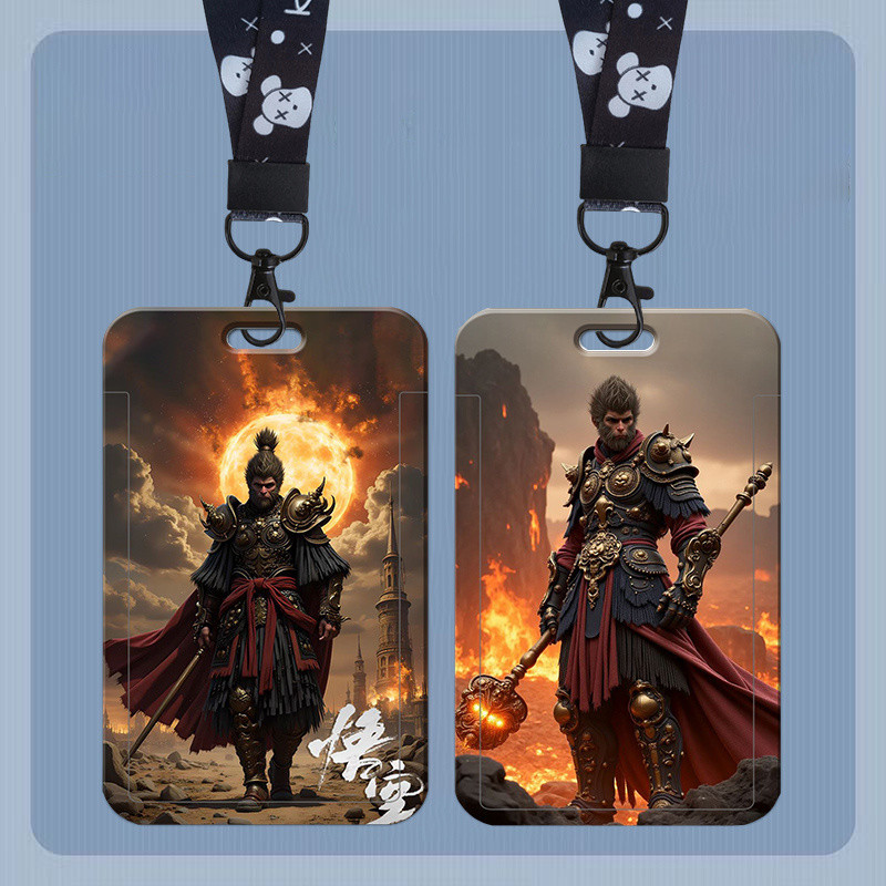 Black Myth Goku Card Holder Campus Student Meal Card Bus Work ID Card ...
