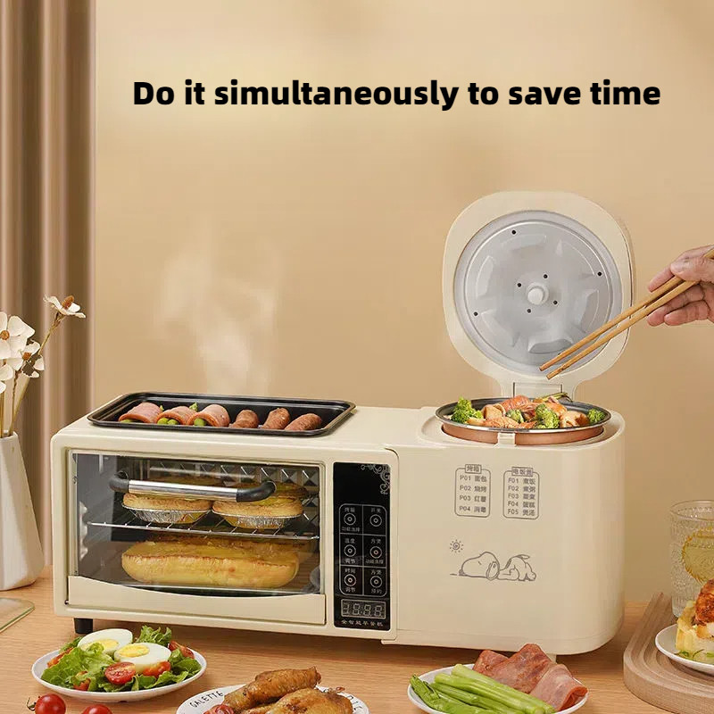 4 in 1 Breakfast Machine Toaster with Frying Pan Kitchen Appliances ...
