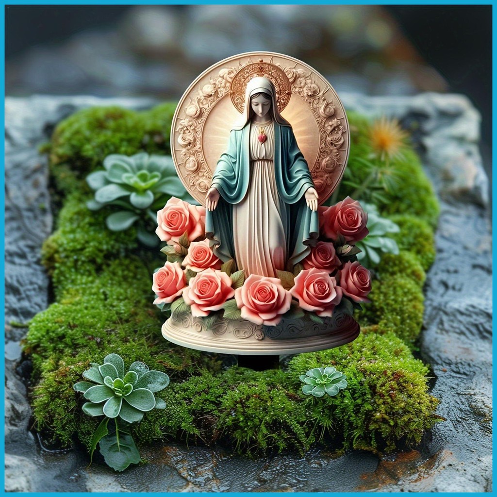 Virgin Mary Garden Statue Blessed Mother Garden Stake Blessed Virgin ...