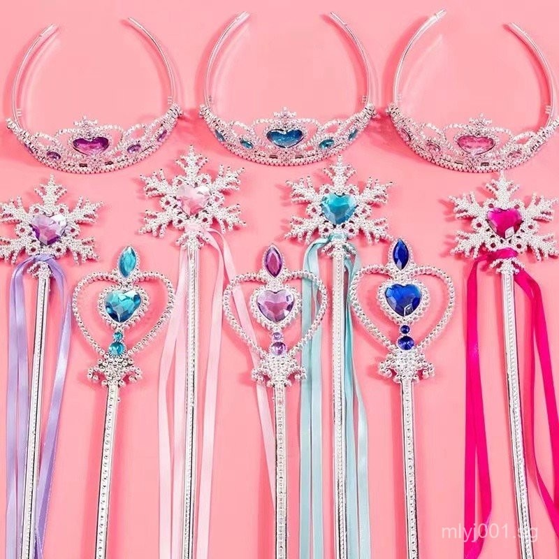Princess Elsa Magic Wand Crown Headdress Children's Little Princess ...
