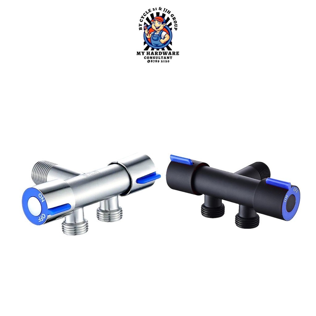 SG FAST DELIVERY Stainless Steel 3-Way Triangle Valve Toilet Water ...