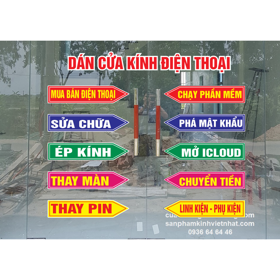 Phone Repair Stickers, Store Glass Decoration Decals (Can print and ...