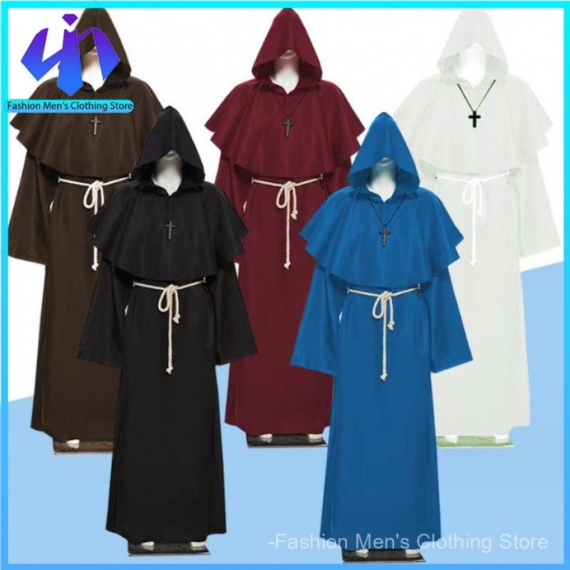 Halloween Costume Medieval Friar Robe Monk Costume Wizard Costume ...