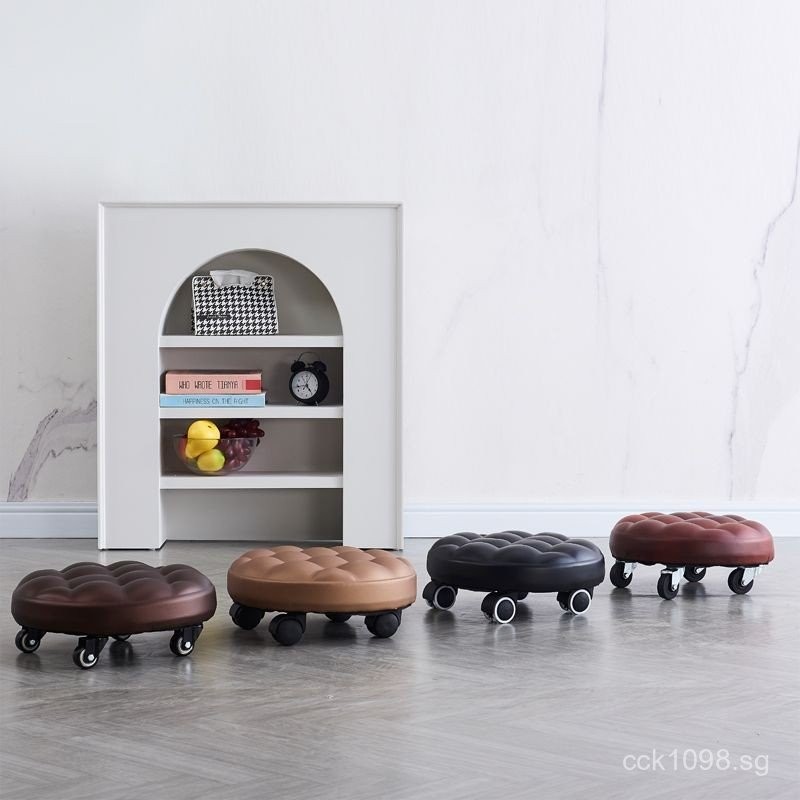 Mobile Pedicure Rolling Stool Simple Low Stool with Wheels for Learning ...