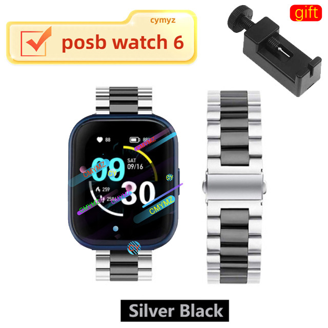 posb watch 6 strap Metal strap For posb smart buddy watch 6 strap ...