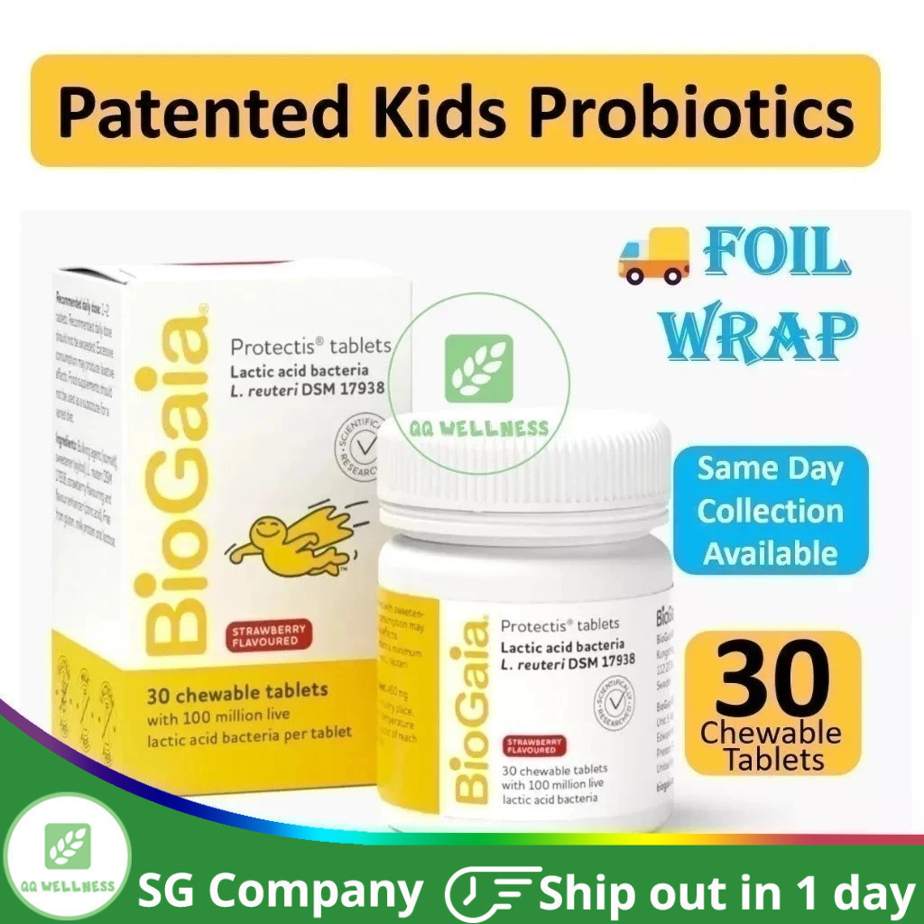 👍Biogaia Protectis 30 Chewable Tablet Strawberry For Kids Gut Health ...