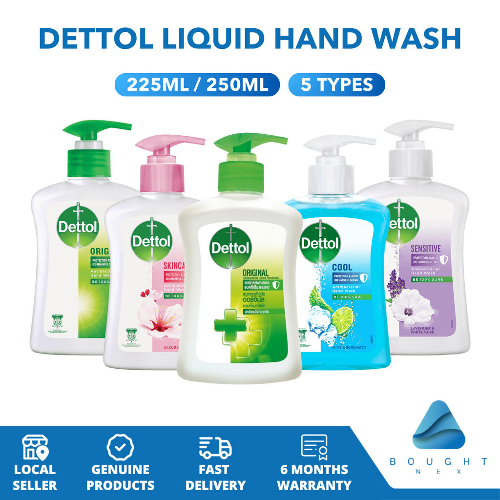 Dettol Liquid Hand Wash 225ml 250ml Antibacterial Soap Original ...