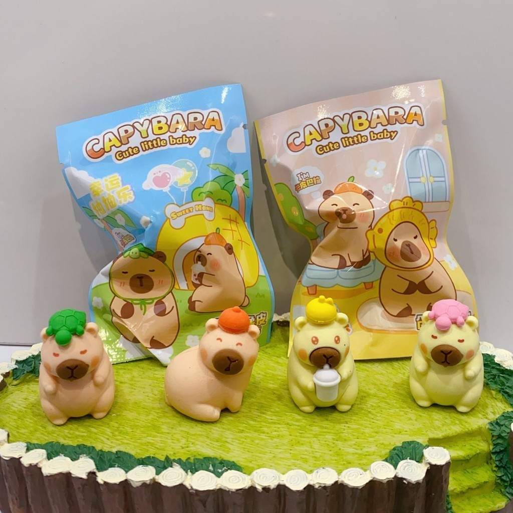 Cute Capybara Eraser Blind Box Drawing Fun 3D Capybara Stationery ...